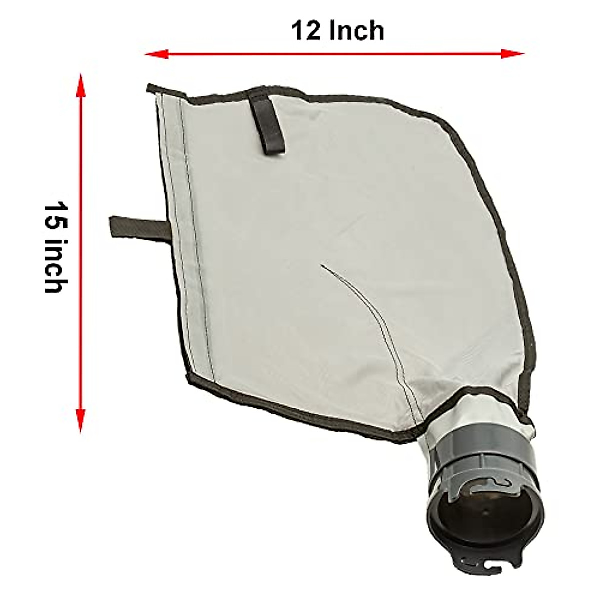 ATIE Pool Cleaner Gray Fine Mesh Bag with Hook and Loop Fastener Enclosure for Pentair Kreepy Krauly Legend, Platinum Pool Cleaner Debris Bags 360009/EU16G with Snaplock - Gray
