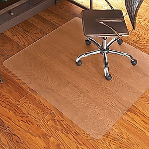 ES Robbins Natural Origin Rectangle Vinyl Chair Mat for Hard Floor, 46 by 60-Inch, Clear"