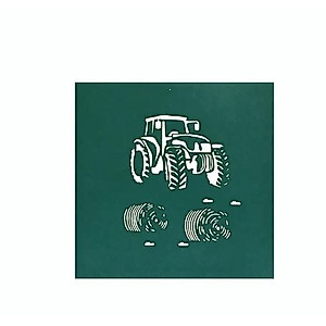 ETA 3D Tractor Pop Up Card, 3D Birthday Vehicles Pop up Card for Grandpa Father Dad Husband Son Friend, 3d Pop Up Card for Father Day, H12