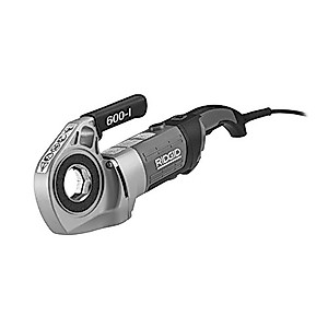 RIDGID 44918 Model 600-I Hand-Held Power Drive Kit, Pipe Threading Machine and 1/2-Inch to 1-1/4-Inch 11-R NPT Pipe Threading Die Heads with Carrying Case for Threading Pipe