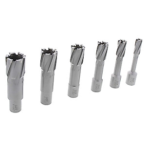 Steel Dragon Tools 7pc. Tungsten Carbide Tipped Annular Cutter Kit 2" Depth and 1/2 in. to 1-1/8 in.