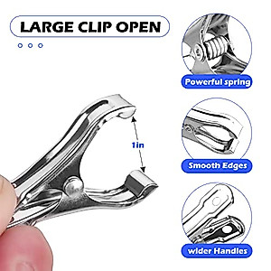 60 PCS Garden Stainless Plant Clips,2-inch Heavy Duty Garden Clips Greenhouse Clips Have a Strong Grip for Fixing Netting Cover Film and Climbing Plants