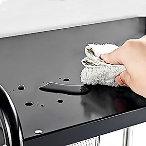 MKYOKO Microwave Storage Rack Hanging Wall-Mounted Microwave Oven Rack Stand,Kitchen Storage Shelf Microwave Oven Rack, Multifunction Stainless Steel Wall-Mounted Shelves,Spice Jar Rack Oven Holder/B