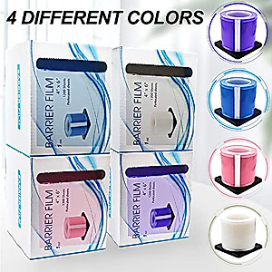 Keedolla Clear Barrier Film Tattoo Plastic Wrap Adhesive Tape Sheets, 4" x 6" Barrier Tape Dental Perforated Sheets Protective PE Film Disposable - 2 Rolls, 1 Roll of 1200 Sheets