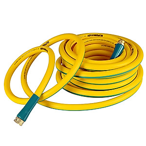 SuperHandy Garden Water Hose 5/8" Inch x 50' Foot Heavy Duty Premium Commercial Ultra Flex Hybrid Polymer Max Pressure 150 PSI/10 BAR with 3/4" GHT Fittings