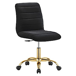 Modway Ripple Home Office Desks and Chairs, Gold Black