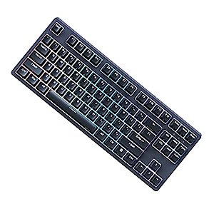 OSALADI RGB Keyboard Mechanical Keyboard Keypad USB Gaming Keyboard 87 Keys Keyboard Combo Cordless Mechanical Keyboard Set for PC Laptop Mechanical Keyboard Mice Mechanical Keyboard