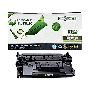 Renewable Toner 87X MICR High Yield Replacement for HP 87X 87A | HP Enterprise M506 M506dn M506n M506x M501 M501dn MFP M527 M527dn M527f | CF287X CF287A Check Printer Ink