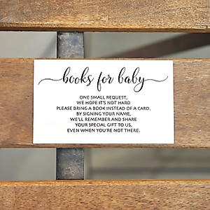 books for baby cards, baby shower invitation insert card, Gender Neutral 100