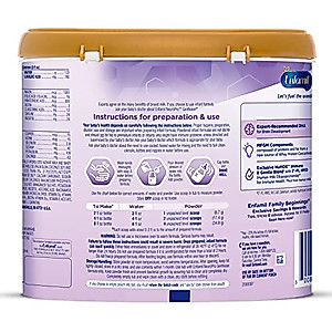 Enfamil NeuroPro Gentlease Baby Formula, Infant Formula Nutrition, Brain and Immune Support with DHA, Proven to Reduce Fussiness, Crying, Gas and Spit-up in 24 Hours, Reusable Tub, 19.5 Oz, White