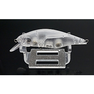 Free Eye 10pcs Unpainted Crank Bait Fishing crankbait Topwater Freshwater 92mm 9.69g Blank VIB Lures Clear Hard Baits Trout Salmon Minnow Lure Popper Lures JXN4