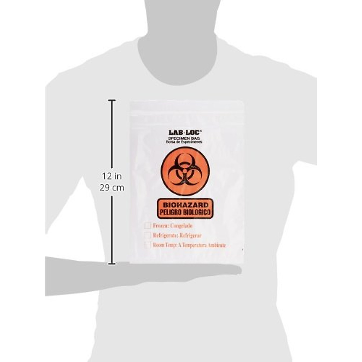 Biohazard Specimen Bags Ziploc 8x10 25/pkg