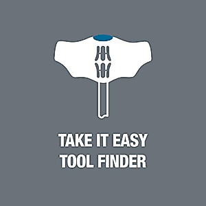 WERA 05023450001 454/7 HF Set 1 Screwdriver Set T-Handle Screwdrivers Hex-Plus with Holding Function, 7 Pieces
