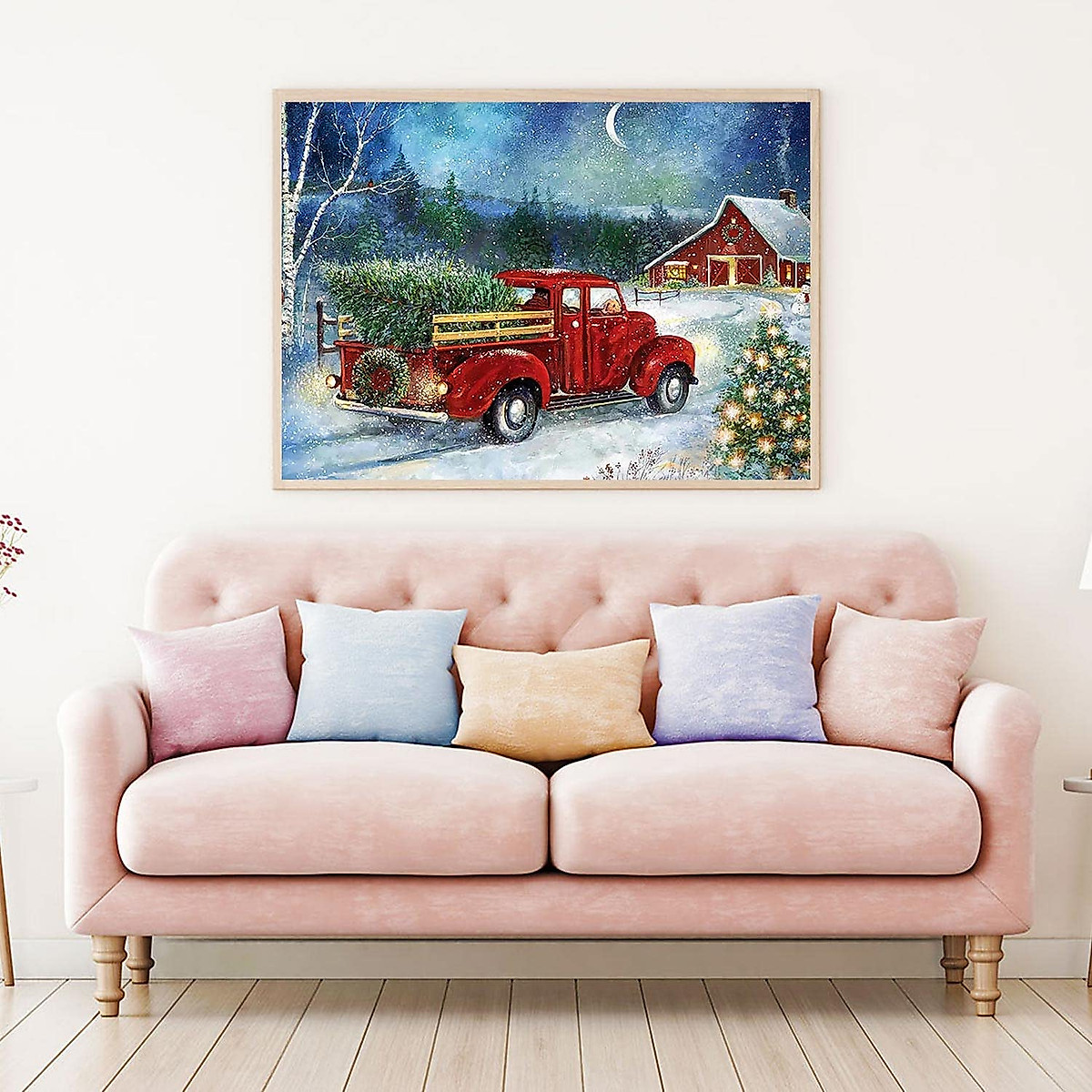 GESOON 2 Pack 5D Diamond Painting Kits for Adults,Chrismas DIY Diamond Art Kits with Round Full Drill Diamonds Paintings Gem Art for Home Wall Decoration Gift 12X16 Inch (2 Pack Diamond Painting)