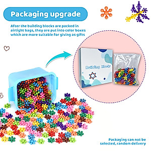 AVERYSHOP 200PCS Snowflake Interlocking Building Block, STEM Toys Educational Plastic Connect Block, Safe Material Creativity Kids Toys for Boys & Girls Ages 3+