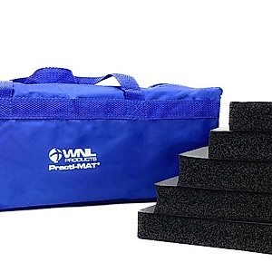 WNL Products Practi-MAT Kneeling Padded Mat for CPR Training, CPR Training Accessories Knee Pad - Pack of 5 with Carry Bag