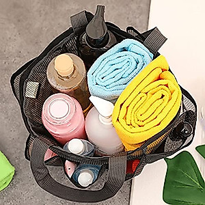 Mesh Shower Caddy Basket for College Dorm Room Essentials, Hanging Portable Tote Bag Toiletry for Bathroom Accessories