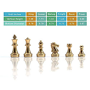 AMEROUS 10'' Magetic Travel Chess Set, Plastic Portable Folding Chess Board Game with Gold and Silver Chess Pieces - 2 Extra Queens - Storage Bag for Chessmen, Chess for Beginner, Kids, Adults