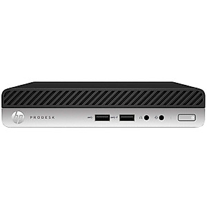 HP ProDesk 400 G4 Mini Home & Business Desktop Mini Black (Intel i5-8500T 6-Core, 32GB RAM, 1TB SATA SSD, Intel UHD 630, WiFi, Bluetooth, 2xUSB 3.1, 2 Display Port (DP), Win 10 Pro) (Renewed)