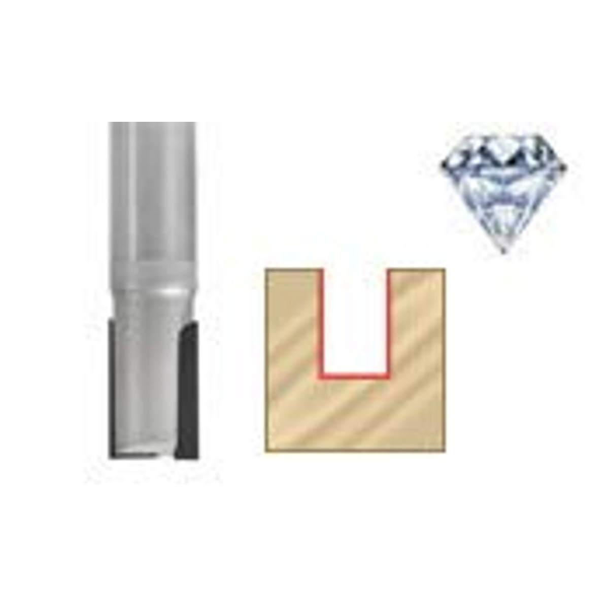 Amana Tool - PCD Diamond 1/4" D 1/4 Shank 2Fl (DRB-420), Industrial Grade