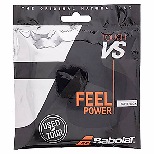 Babolat VS Touch (16-1.30mm) Natural Gut String (Black, 16)