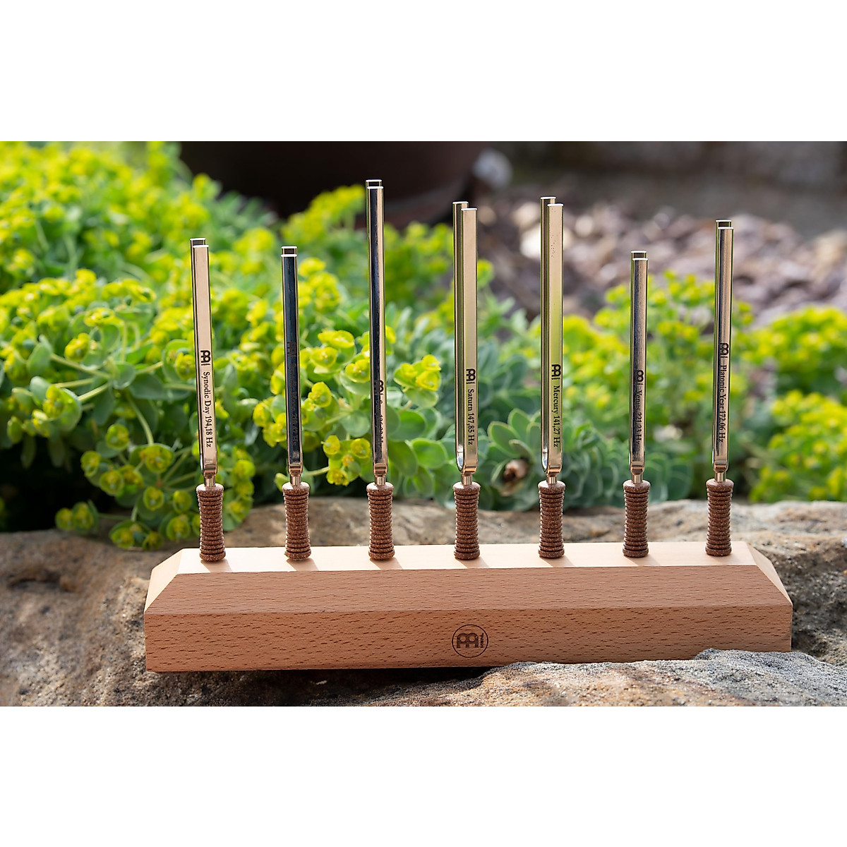 Standard Planetary Tuning Fork Holder (Holds 7 Pieces) — MADE IN EUROPE — For Meditation, Sound Healing and Yoga, Beech Wood