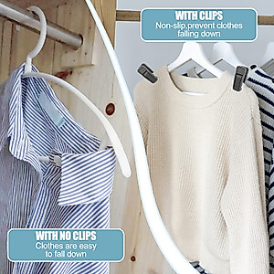 Blcculi Hanger Clips for Hangers,50 Pcs Baby Hanger Clips,Plastic Finger Clips,Pant Hanger Clips,Strong Pinch Grip Clips for Use with Slim-line Clothes Hangers Velvet Hangers (Grey)