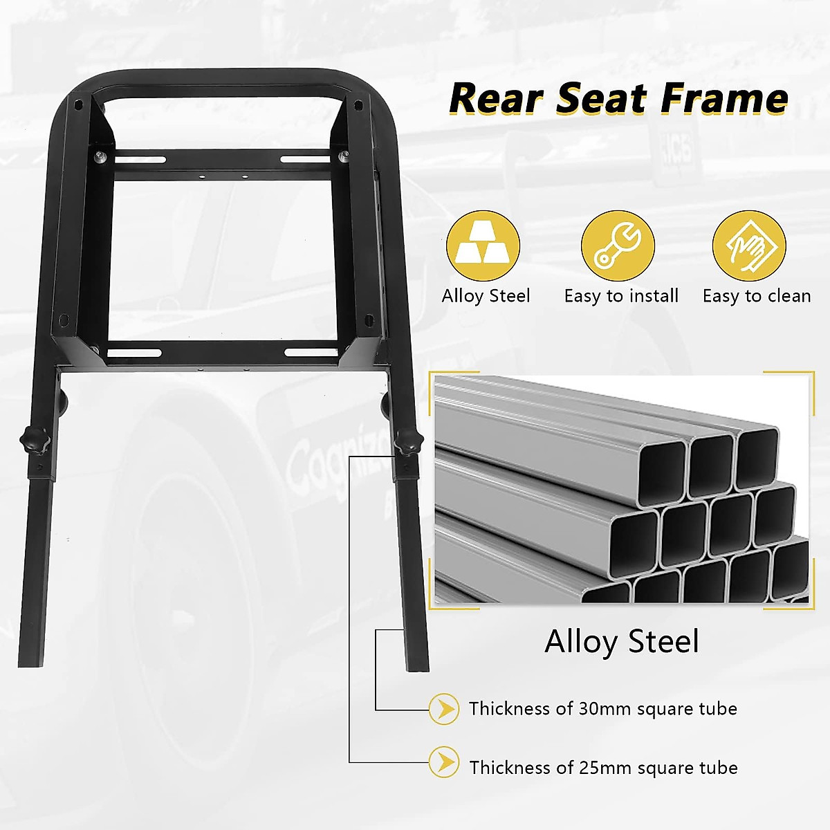 Marada Racing Simulator Seat Mounting Frame with Bolts Suitable for Dardoo, Supllueer, Anman Sim Gaming Stand DIY Adjustable & Portable Real Driving & Flying Simulation Split Rear Seat Cockpit