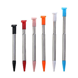 Metal Adjustable Touch Stylus Pen for New 2DS XL LL Video Stylus Pen Game Accessories (All 6Pcs)
