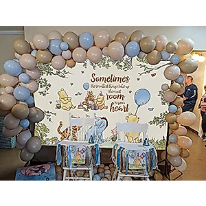Classic Bear and Friends Photography Backdrop Newborn Baby Shower Decoration Background Boys Girls Birthday Party Backdrop Studio Props 5x3ft