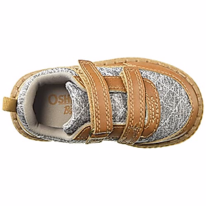 OshKosh B'Gosh Boy's Jasper Sneaker, tan/Grey, 12 M US Little Kid