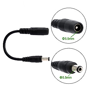 Musiclily Pro Reverse Polarity Converter Cables Straight & Elbow Set for Guitar Effect Pedals