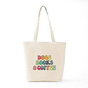 CafePress Dogs, Books And Coffee Tote Bag Canvas Tote Shopping Bag