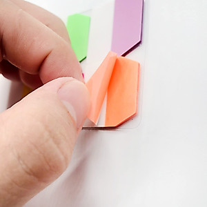 VANRA 1200 Pieces Sticky Index Tabs 1 Inch File Tabs Page Markers Flags Colored Page Notes Sticker Writable Labels for Bookmarks, Classify Files, 10 Sets