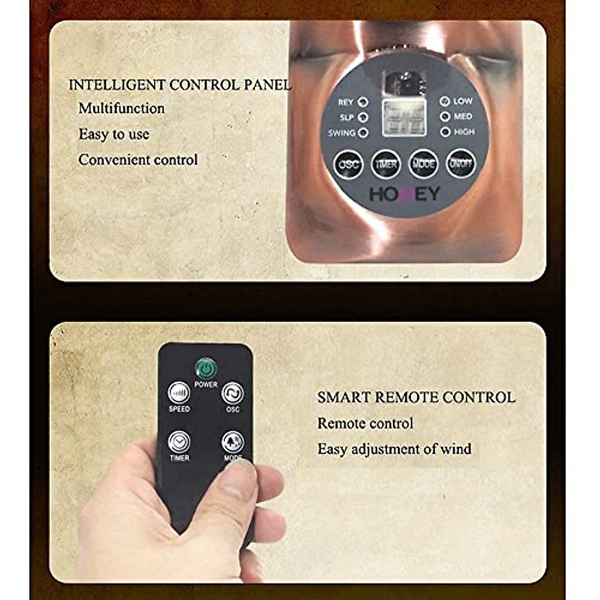 SZYDKJ Remote Control Swing Fan for Household Industry,Wall Mount Oscillating Fan Wall-Mounted Fans-Retro Antique Metal Wall Fan/ 3 Speed Settings,Quiet Operation (Size : W:400mm/H:450mm)