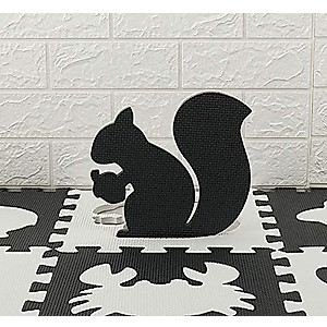 Nicunom 25 Pieces Foam Play Mat with Fence, 0.39 inch Thick EVA Interlocking Foam Floor Tiles with 9 Animal Patterns, Thick Playroom & Nursery Decor Playmat for Infants Toddler Kids