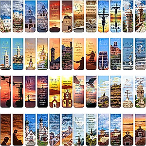 Bible Verses Bookmarks ,Magnetic Book Marks,Christian Bookmarks Religious Christian Gifts Inspirational Quotes Bookmark for Reading Rewards, Church Supplies, Giveaways for Sunday School (48 Pieces)