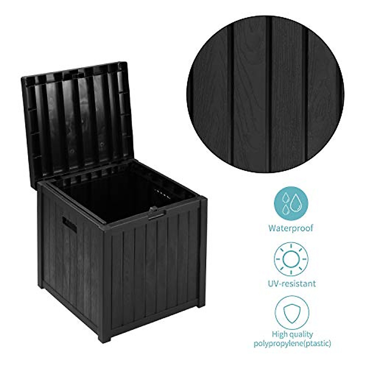 Outdoor Patio Medium Deck Storage Box Plastic Bench Box 51 Gallon Lightweight Storage Container and Organizer for Furniture Cushions,Garden Tools and Pool Toys