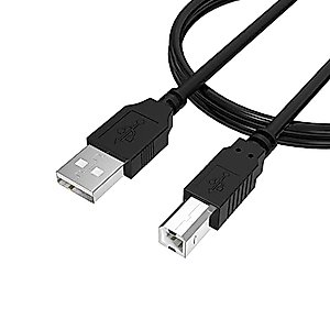 USB Printer Cable Cord Compatible with Epson XP Workforce,HP OfficeJet Laserjet Envy,Canon Pixma,Stylus,Expression Home,Brother,Silhouette Cameo,Dell Scanner Fax,Epson, Lexmark, Xerox, Samsung(10ft)
