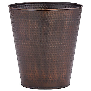 BLACK FOREST DECOR Ranch Copper Waste Basket