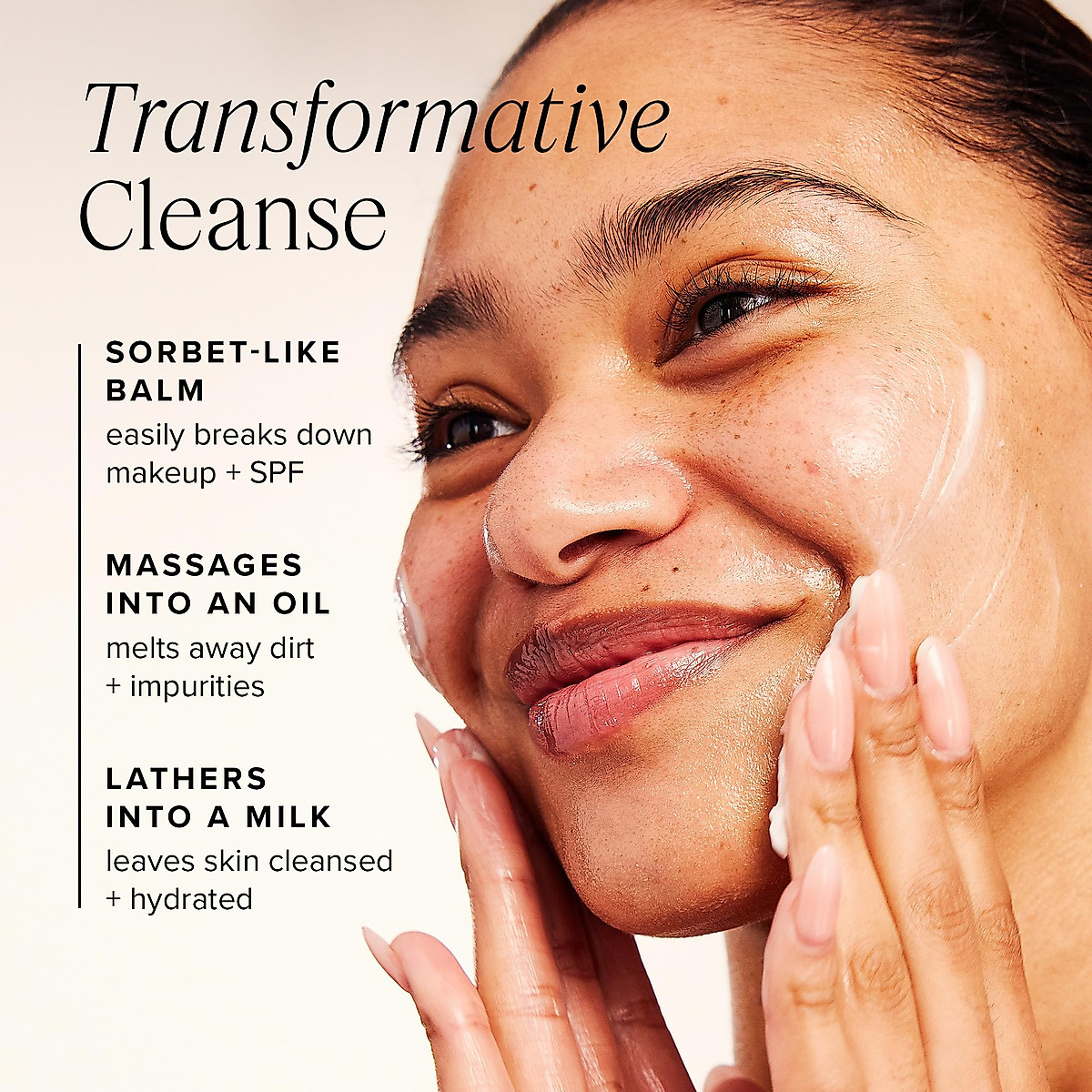 Farmacy Makeup Remover Cleansing Balm - Green Clean Waterproof Makeup Remover + Oil Based Cleanser - Gentle Exfoliating Double Cleanser - Melts From Balm to Milky Lather (100ml)