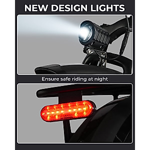 Mukkpet Suburban Electric Bike for Adults 500W Electric Mountain Bikes 26'' * 4.0 All Terrain Tire Electric Bicycle 48V 13AH BMS Removable Lithium Battery Shimano 7-Speed Electric Bike