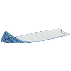 Rubbermaid Commercial Products, Standard Replacement Microfiber Pad - Use Wet or Dry/Dust Mop on Laminate/Hardwood/Tile Floors with Grout Lines - Washing Machine Safe, 18 Inch, Blue, FGQ40900BL00