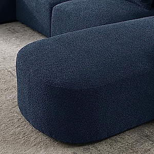 U-Shaped Comfy Modular Sectional Sofa Deep Seat Cloud Couch Convertible Sleeper Sofabed, Modern Living Room Free Customizable Sofa&Couch with 2 Single Seat,Chaise Daybed and Movable Ottomans