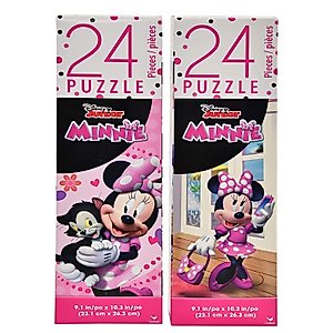 UPD Minnie Mouse Disney Tower Box Puzzle 24 Pcs, Easy to Play Jigsaw Puzzle, Fun & Exciting Game, Educational Learning Activity for Kids & Children, Preschool Toys & Games Assembled, 9.1 x 10.3-Inch