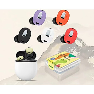 JNSA Compatible with Google Pixel Buds Pro Earbuds Cover Anti-Slip Covers Tips Ear Gels Accessories, Fit in The Charge case, 5 Color 5 Pairs Anti Slip