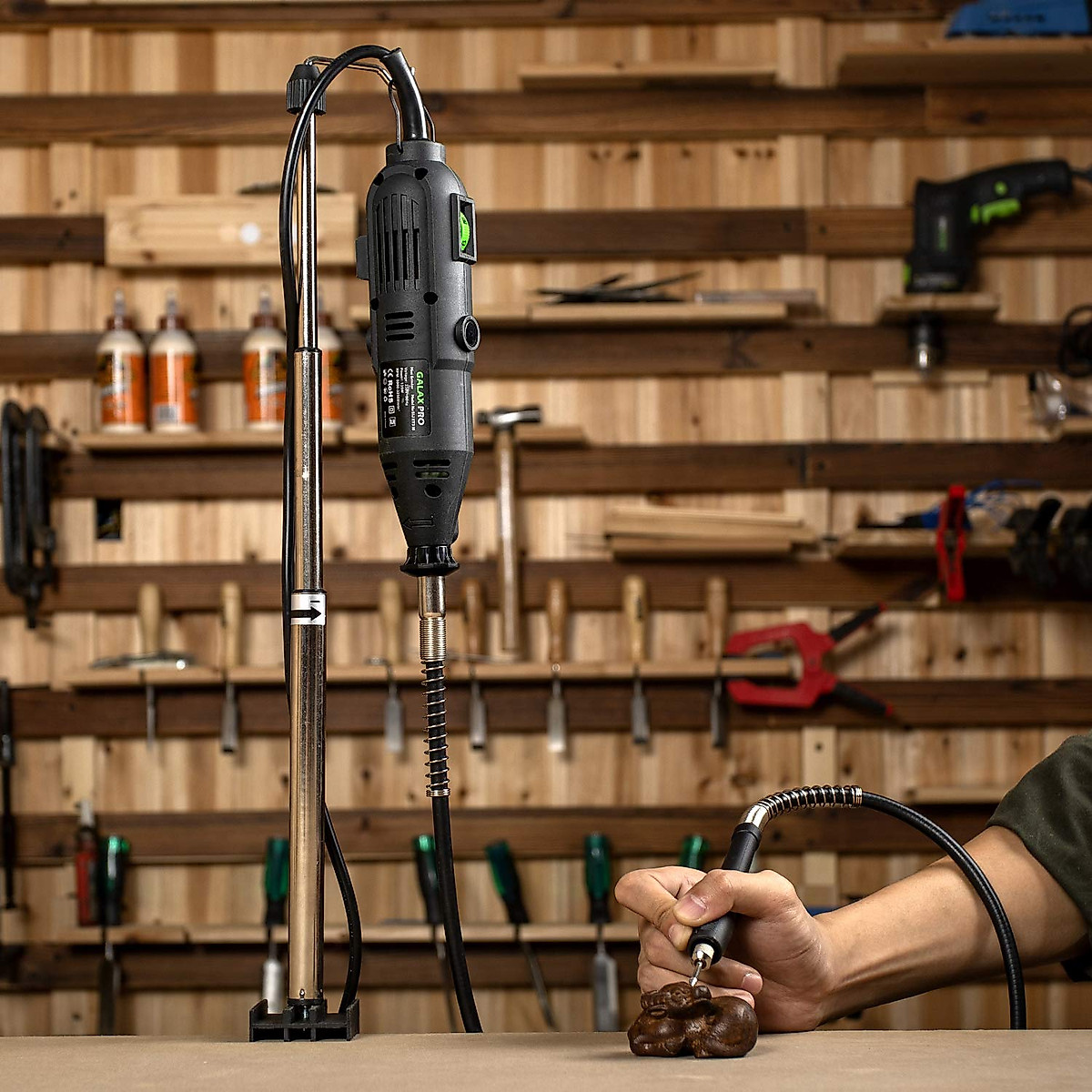 GALAX PRO 135W Rotary Tool Kit, Variable Speed 8000-32500rpm, 40 Accessories with Flex Shaft Ideal for DIY Creations, Craft Projects, Drilling, Cutting, Sanding, Polishing and Engraving