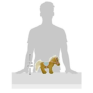 Pucci Pups – Beige Horse with Blue Stripes and Pink Pony Bag (ST8274Z) 10 inches