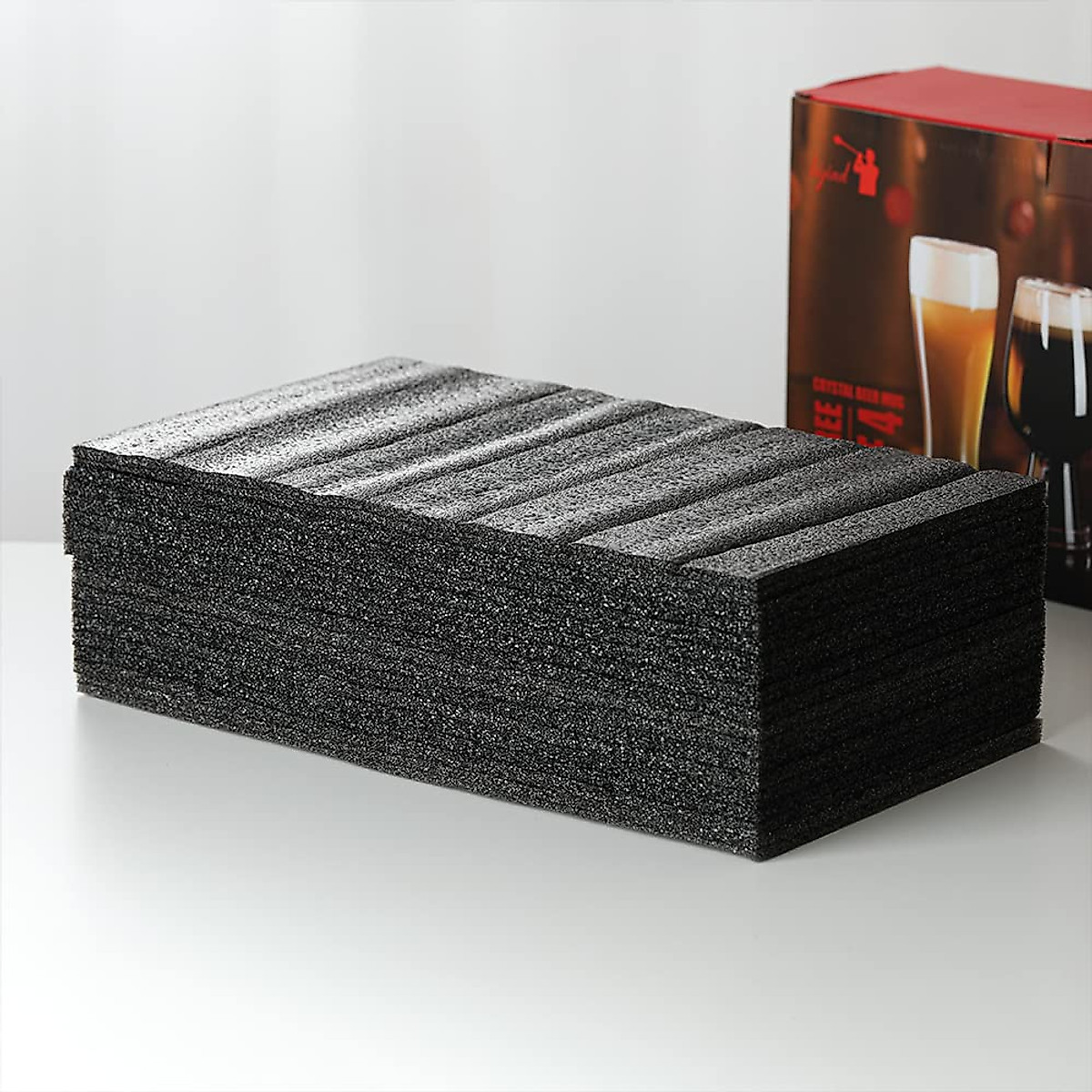 HIJIAD,Beer Tasting Glass Set - Includes 4 glass cups for IPA, beer, wheat beer, and dark beer, suitable for home and bar use.