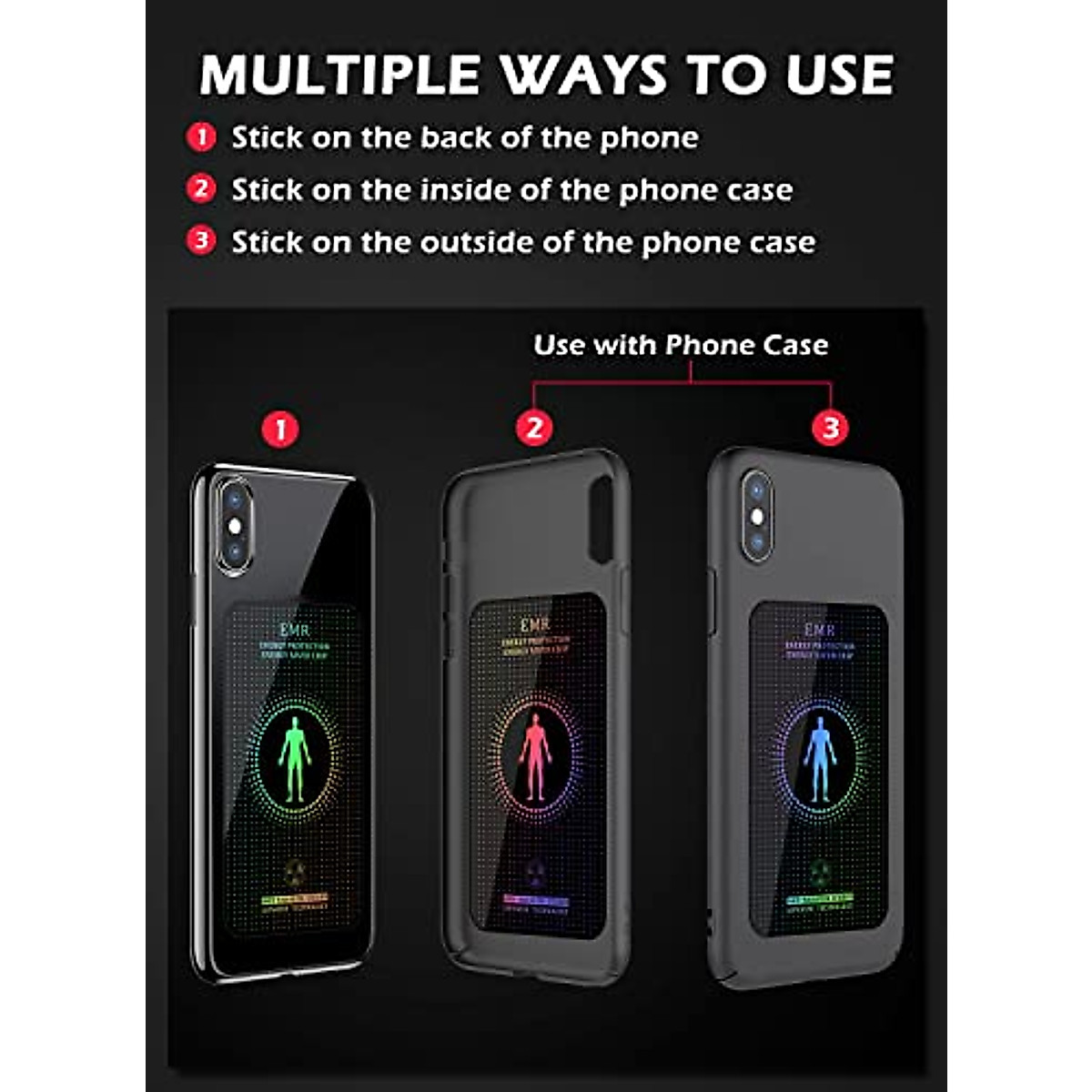 Cell Phone Sticker, Compatible with iPhone/ All Smart Phones/ Laptops/ Tablets/ All Electronic Devices, Suitable for Anyone - (4 Pack)